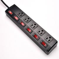 China 5 outlet Metal America Type Extension Socket With On/Off Switch, Surge for sale