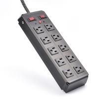 China 10 outlet Metal America Type Extension Socket With On/Off Switch, Surge for sale