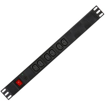 China 6 Way IEC Type PDU Extension Socket With On/Off Switch, Overload Protector for sale