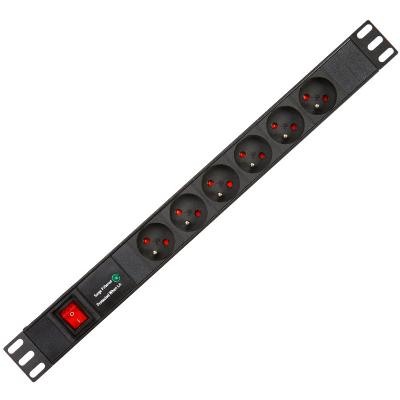 China 8 Way French Type PDU Extension Socket With On/Off Switch for sale