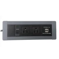 China America Desktop Clamp Power Strip 2outlet and 2USB ETL passed for sale