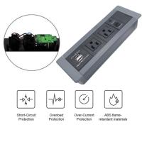 China America Desktop Clamp Power Strip 2outlet and 2USB ETL passed for sale
