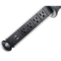 China Globalize Type Desktop Clamp Power Strip 1 Way And 2USB CE Passed for sale