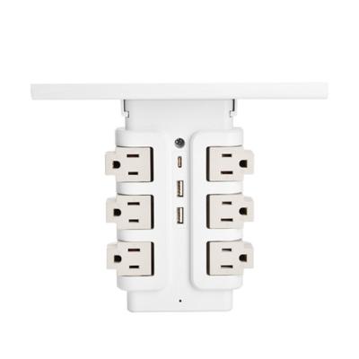 China Wall Power Socket with Surge Protector ETL cETL Passed 6Way 2USB 1Type C for sale