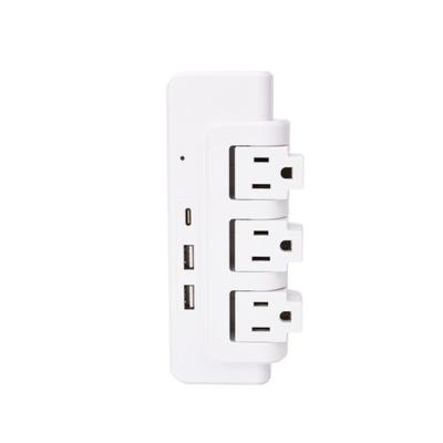 China Wall Power Socket with Surge Protector ETL cETL Passed 3Way 2USB 1Type C for sale
