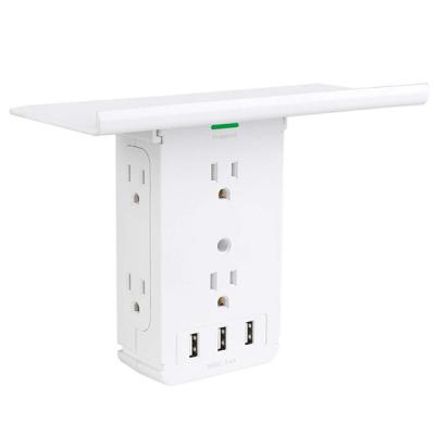 China Wall Power Socket with Surge Protector ETL cETL Passed 3sides*2outlet 3USB for sale
