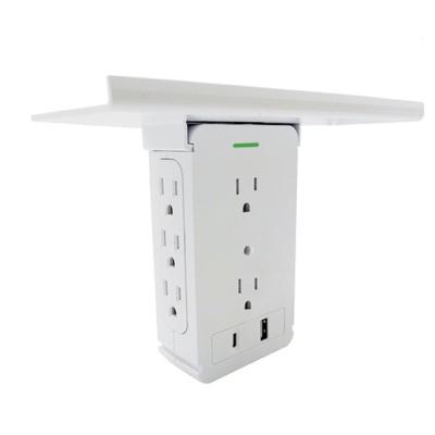 China Wall Power Socket with Surge Protector ETL cETL Passed 8 Outlets Type A Typa C for sale