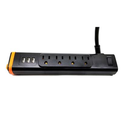 China 4 outlet Power Socket 1.5FT Cord, 3 USB 900 Joules Surge Protector for sale