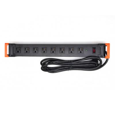China 8 Outlet America Type PDU Extension Socket With Switch, 300 Joules Overload Protector for sale