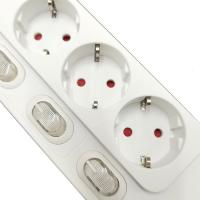 China 3 outlet Germany Type Extension Socket With Indivial On/Off Switch for sale