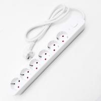 China 6 outlet Germany Type Extension Socket With On/Off Switch for sale