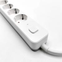 China 6 outlet Germany Type Extension Socket With On/Off Switch for sale