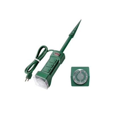 China 3 outlet Power Strip Garden and Outdoor Extension Socket With Light for sale