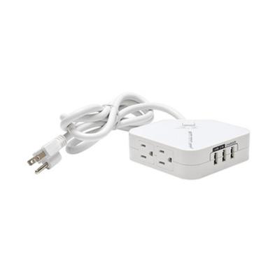 China 2 outlet Power Strip and Extension Socket With 15A Circuit Breaker Surger Protector 3USB for sale