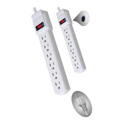 China 6 outlet Power Strip and Extension Socket With 15A Circuit Breaker Surger Protector for sale