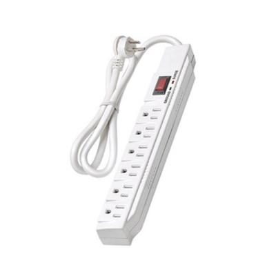 China 6 outlet Power Strip and Extension Socket With 15A Circuit Breaker Surger Protector for sale