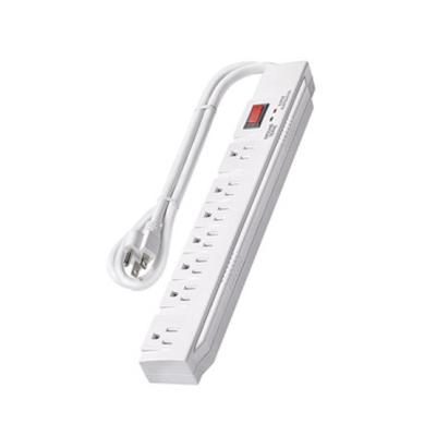 China 7 outlet Power Strip and Extension Socket With 15A Circuit Breaker Surger Protector for sale