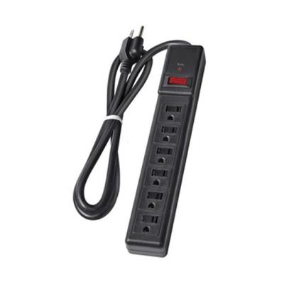 China 6 outlet Power Strip and Extension Socket With 15A Circuit Breaker Surger Protector for sale