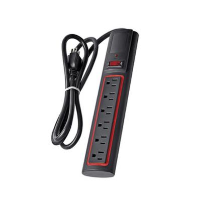 China 6 outlet Power Strip and Extension Socket With 15A Circuit Breaker Surger Protector Reset Switch for sale