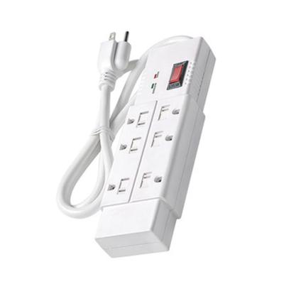 China 6 outlet Power Strip and Extension Socket With 15A Circuit Breaker Surger Protector Reset Switch for sale