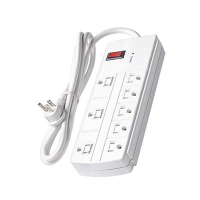 China 8 outlet Power Strip and Extension Socket With 15A Circuit Breaker Surger Protector Reset Switch for sale