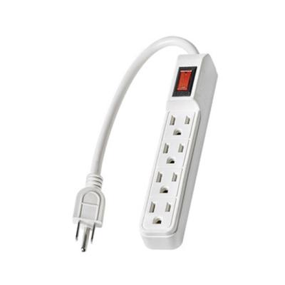 China 4 outlet Power Strip and Extension Socket With 15A Circuit Breaker Surger Protector Reset Switch for sale