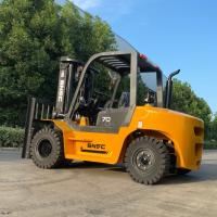 China 7 Ton Diesel Forklift 7000kg Capacity Automatic Transmission Reinforced Mast for sale