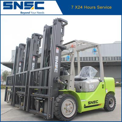 China FD30 Diesel Forklift 3000kg Capacity with Side Shifter and Triplex Mast for Container Handling for sale