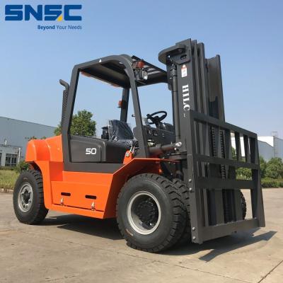 China SNSC 5 Ton Diesel Forklift FD50 5000kg Load Capacity 3000-7000mm Lift Height Mitsubishi Engine for sale