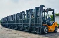 China 3.5 Ton Diesel Forklift 6600-7700LBS Capacity with Push-Pull Slip Sheet for Industrial Material Handling for sale