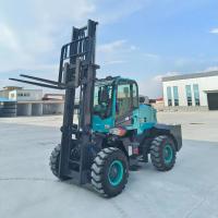 China 4x4 Articulated Rough Terrain Forklift - 3.5T to 7T Capacity, 2060mm Turning Radius, Diesel Powered for sale