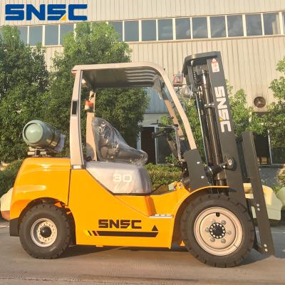 China SNSC FL30 3 Ton LPG Gas Forklift with 3-7m Reach and 2600mm Turning Radius for sale