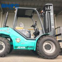 China FD35T-C4 3.5 Ton 4WD Rough Terrain Forklift | 3000-5000mm Lift Height | Diesel Engine for sale