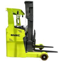 China Green Electric Reach Forklift 2000kg Capacity with 48V/500Ah Battery and 6-12m Lift Height Options for sale