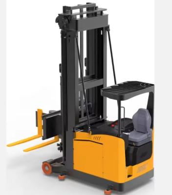 China 3 Ways Narrow Aisle Walkie Stacker 1.5T Electric Reach Truck with 2000mm Lift Height and 1260mm Width for sale