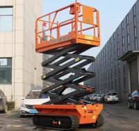 China SNSC Self-Propelled Electric Scissor Lift Platform 6m 8m 10m Working Height 230kg Load Capacity for sale
