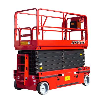China SNSC Self-Propelled Hydraulic Scissor Lift 12m 14m 16m Working Height with 230kg Capacity for sale