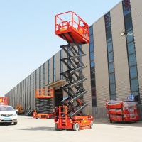 China Electric Self-Leveling Scissor Lift Aerial Platform 4m-16m Working Height 2860kg Capacity for sale