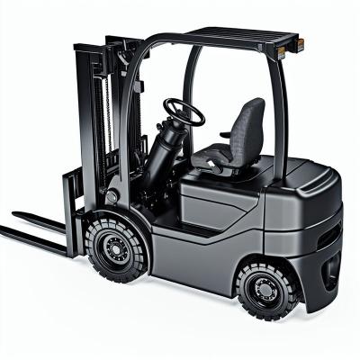 China Industrial Diesel Forklift 4.5m Lifting Height Hydraulic Brake All LED Light 3 Way Mirror for sale