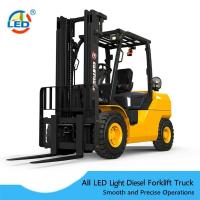 China Diesel Forklift Truck 4.5m Height Hydraulic Brake All LED Light Industrial for sale