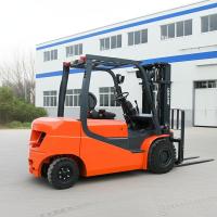 China Diesel Forklift Truck 4.5m Height Hydraulic Brake All LED Lights Heavy Duty Material Handling for sale