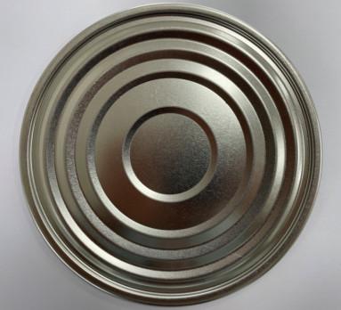 China Tinplate Can Lid 603D 153mm Fruit / Bean Can Bottom Antirust Cover for sale
