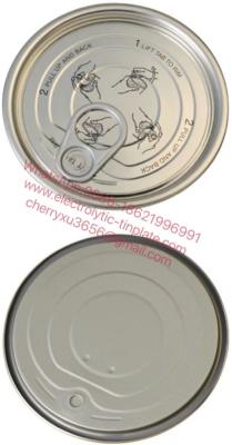 China OEM 307 Tinplate EOE Can Lid TFS Canned Easy Open Ends 79.15mm for sale
