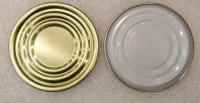 China 214D 70 mm Bottom End External Golden Internal White For Beverge And Fruit Can for sale