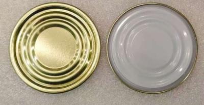 China 214D 70 mm Bottom End External Golden Internal White For Beverge And Fruit Can for sale