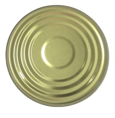 China 153mm 603D Tinplate Can Bottom End Golden Lacquer BPANI Food Packaging Lids for sale