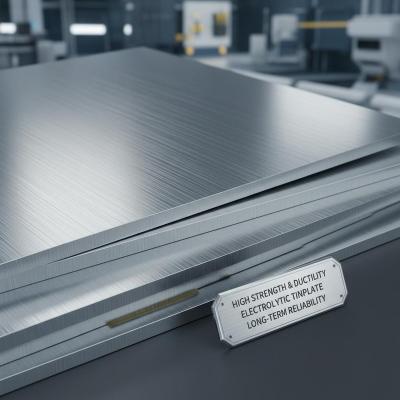 China Electrolytic Tinplate Sheets 0.14-0.50mm for Food Beverage Cans High Strength Ductility for sale