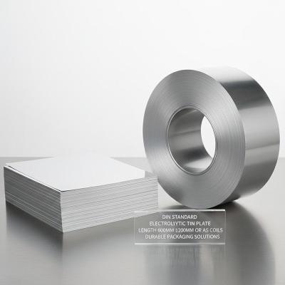 China Electrolytic Tin Plate 600mm 1200mm Coils for Food Packaging DIN Standard for sale