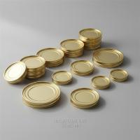China Gold Tin Coating Tin Can Lid 202 300 307 401 603 Series Metal Lid for Industrial Packaging and Container Closure for sale
