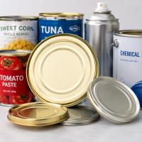 China Custom Tinplate Lids 99mm 0.14-0.45mm for Food Chemical Aerosol Packaging for sale